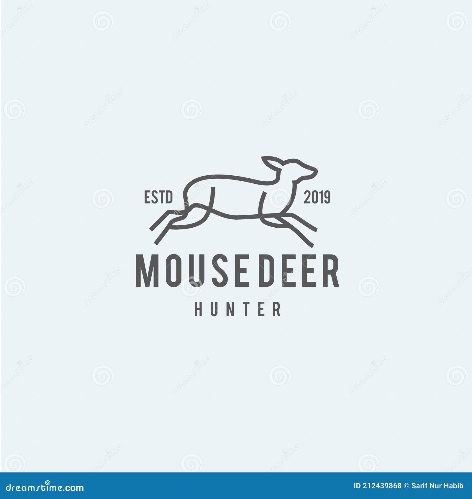 Mouse Deer Logo Design Template Inspiration Stock Vector - Illustration ...