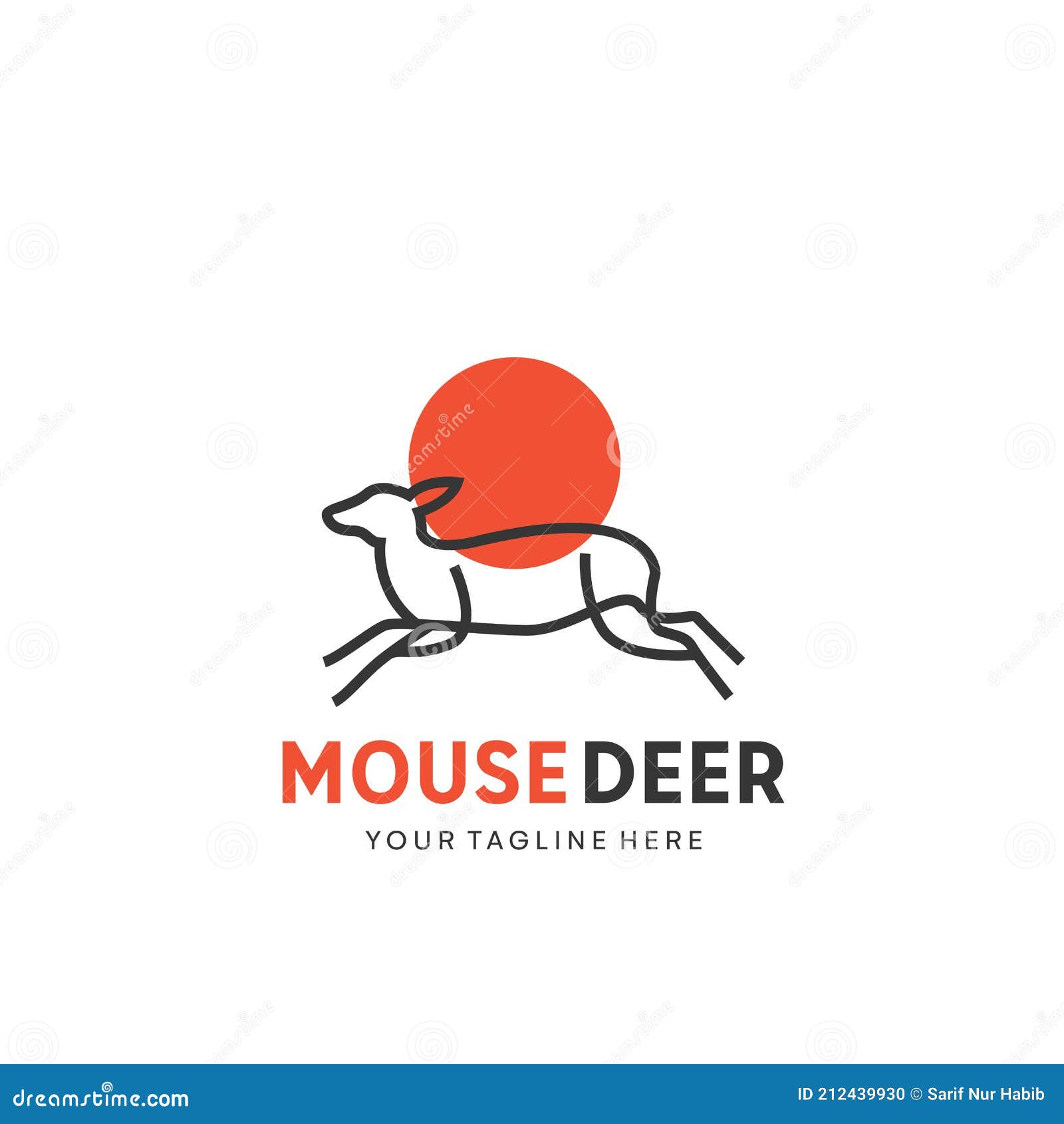 Mouse Deer Logo Design Template Inspiration Stock Vector - Illustration ...