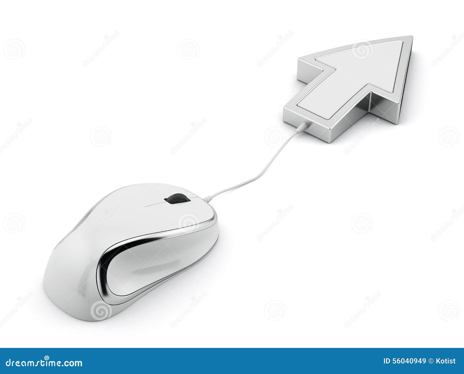 Mouse Del Computer Con Il Cursore Della Freccia Illustrazione di Stock ...