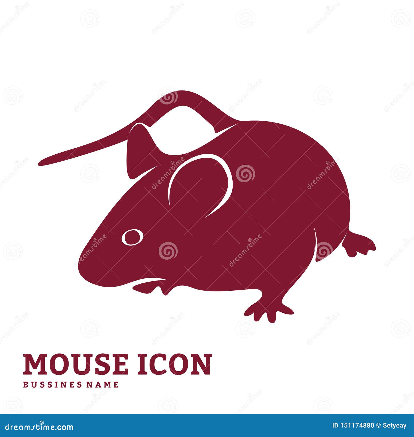 Mouse Design Vector. Silhouette of Mouse Stock Vector - Illustration of ...