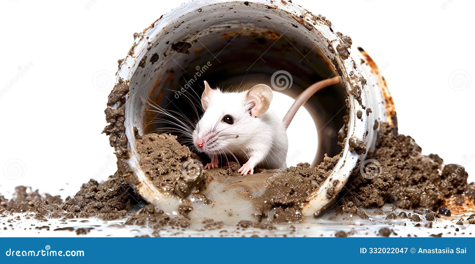 A mouse in a dirty pipe stock image. Image of closeup - 332022047