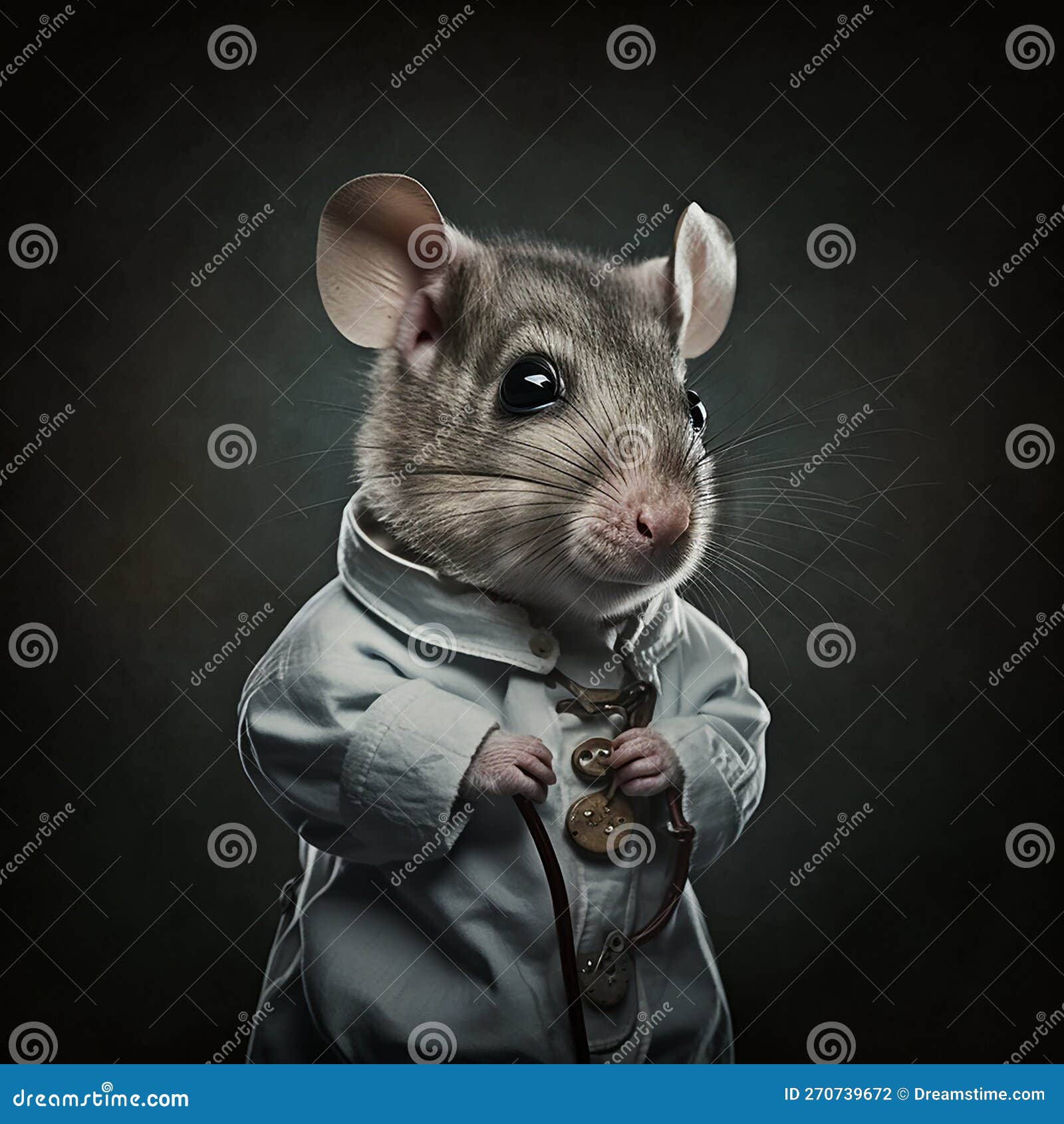 Mouse in a doctor uniform stock illustration. Illustration of mouse ...