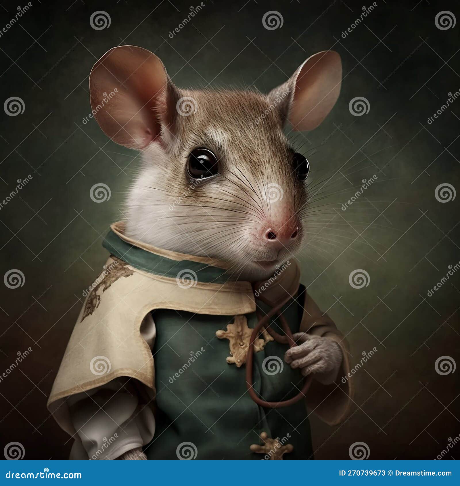 Mouse in a doctor uniform stock illustration. Illustration of nature ...