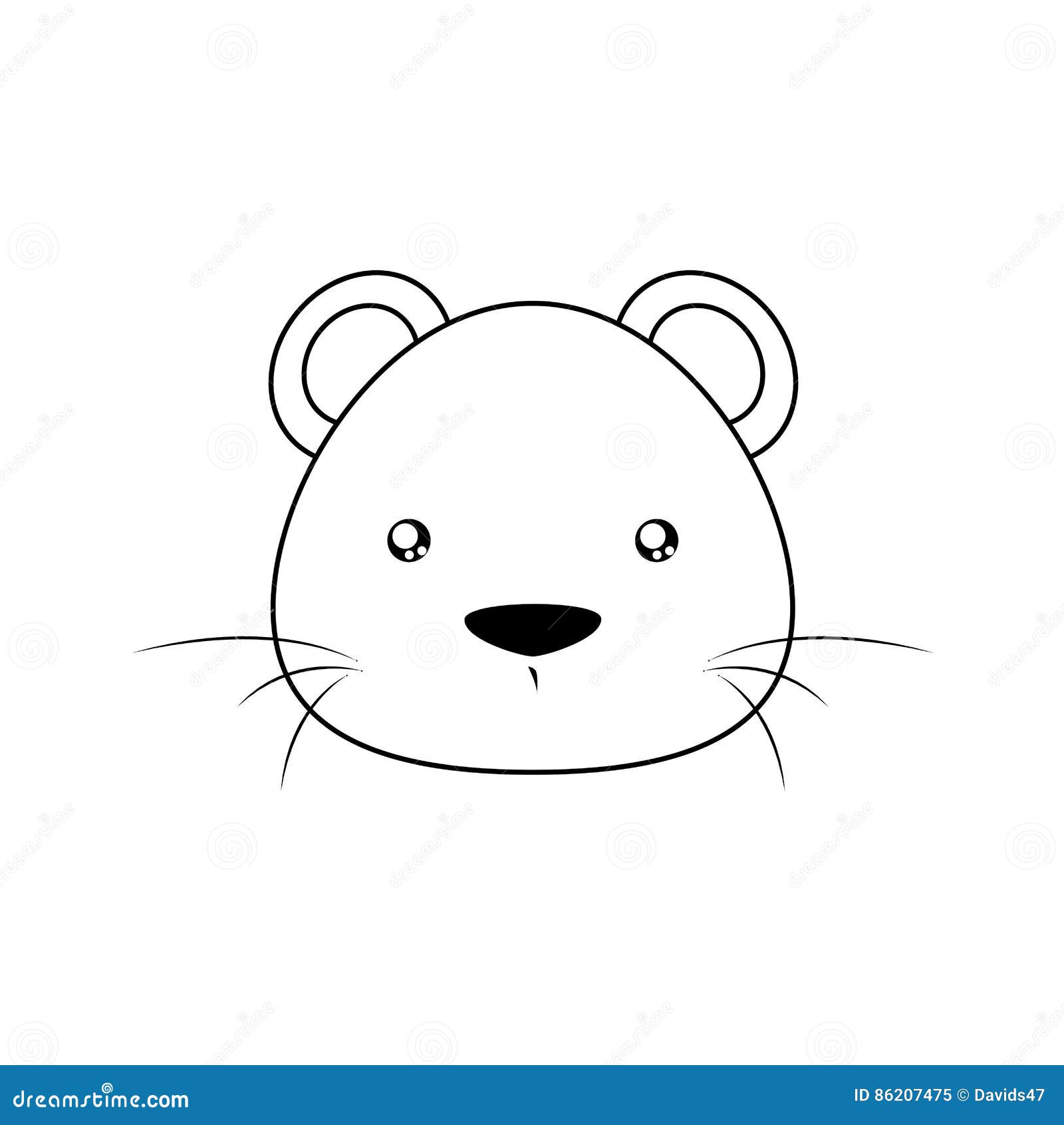 Mouse Drawing Face stock vector. Illustration of jungle - 86207475