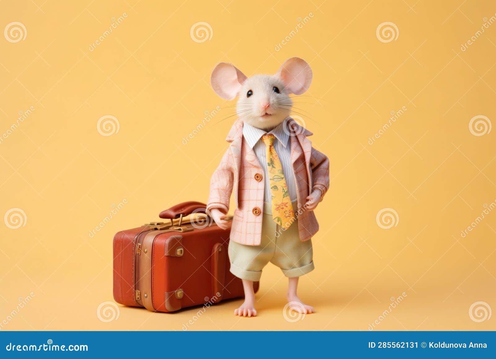 Mouse Dressed As Atraveller Ready for Vacation , Created with ...