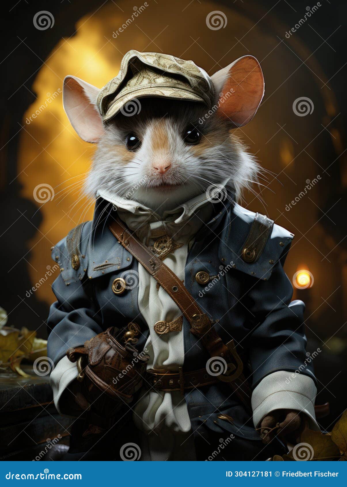 A Mouse Dressed in a Military Outfit Stock Image - Image of small, shot ...
