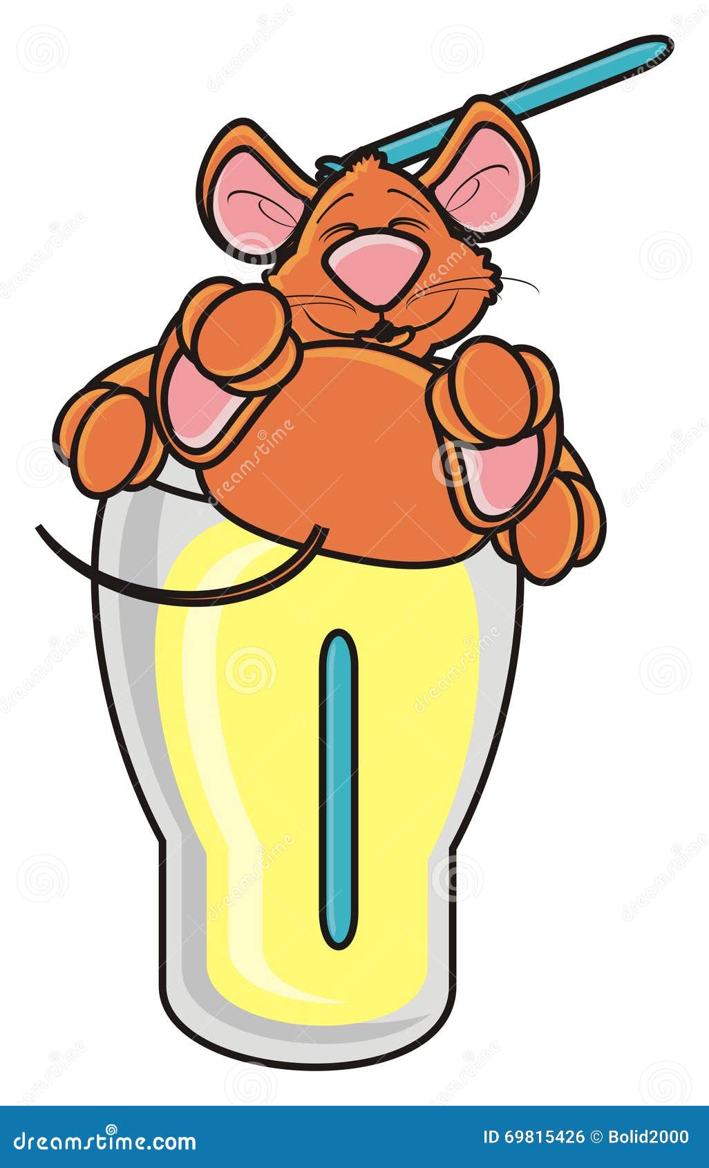 Mouse and drink stock illustration. Illustration of clipart - 69815426