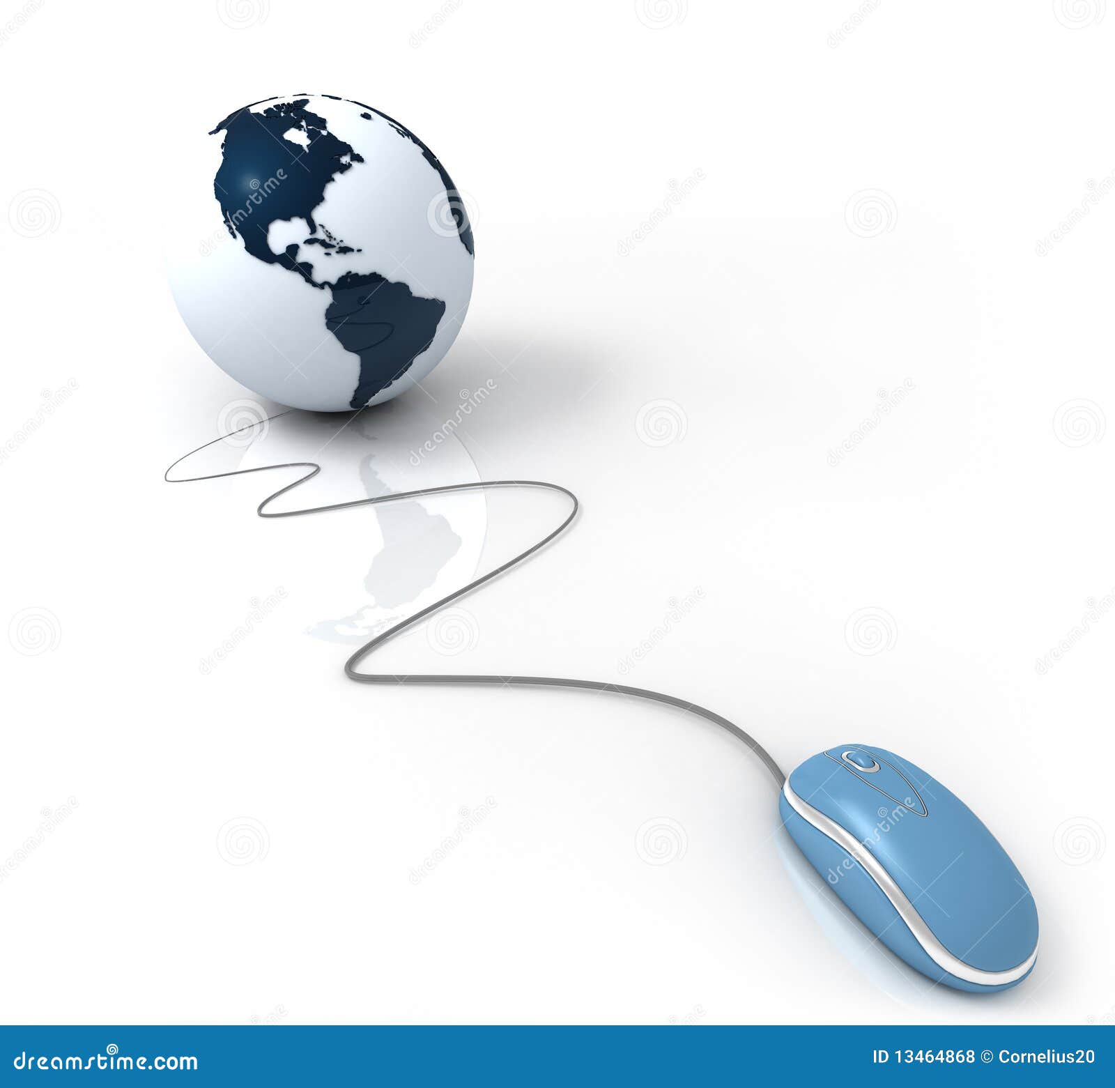 Mouse and earth stock illustration. Illustration of globe - 13464868