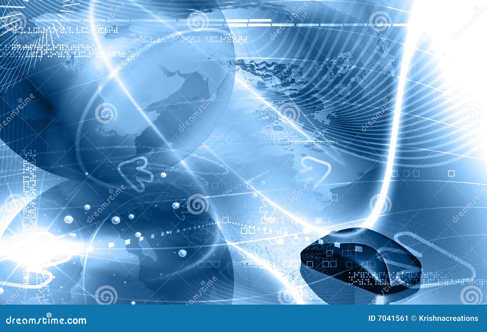 Mouse and earth stock illustration. Illustration of graphic - 7041561