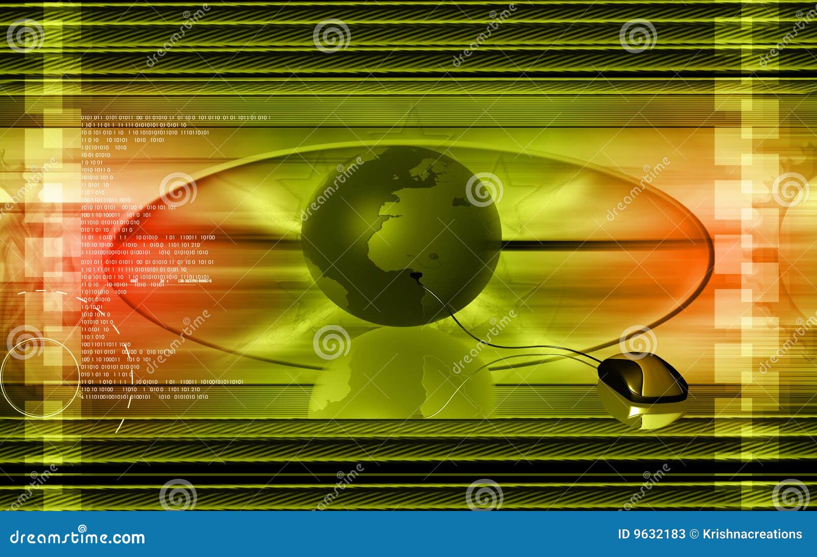 Mouse and earth stock illustration. Illustration of backdrops - 9632183