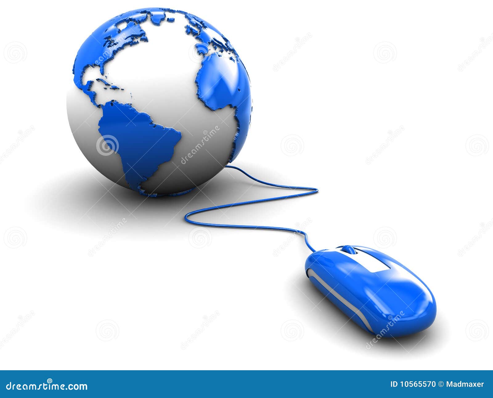 Mouse And Earth Globe Stock Photo - Image: 10565570