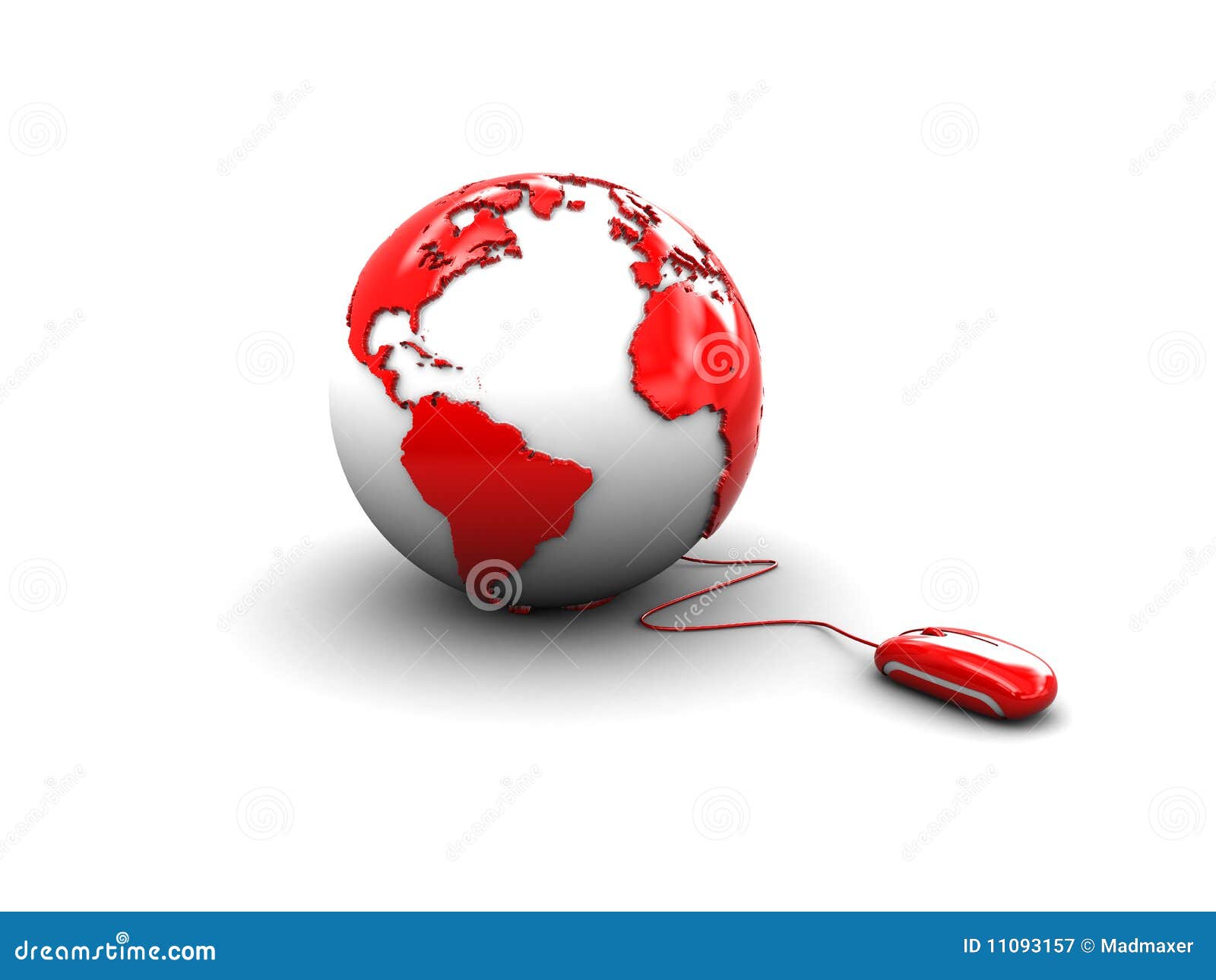 Mouse and earth globe stock illustration. Illustration of internet ...