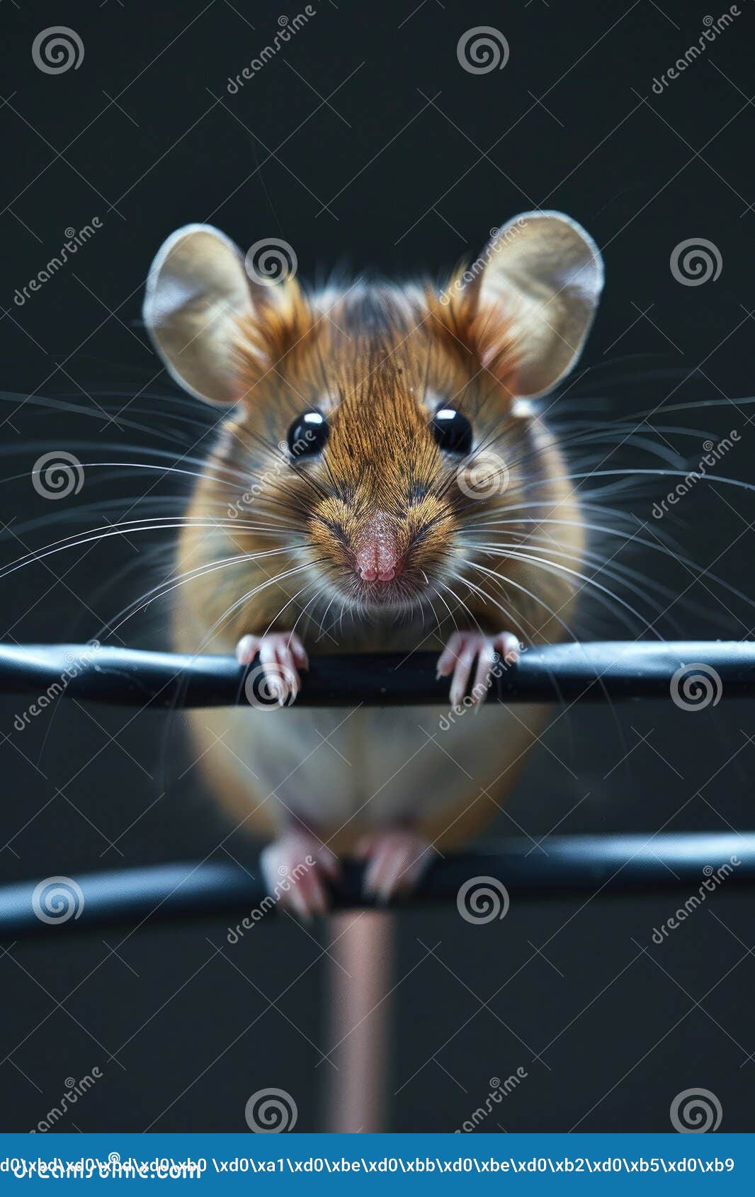 Mouse eats wires close-up stock photo. Image of chewing - 314552138
