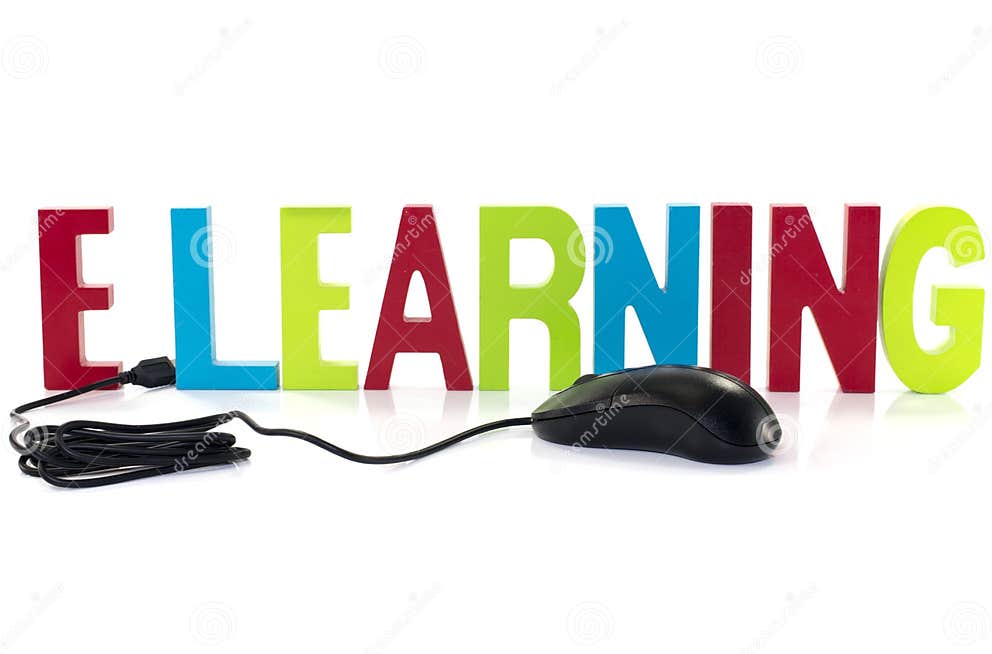 Mouse with elearning stock photo. Image of class, classroom - 31125246