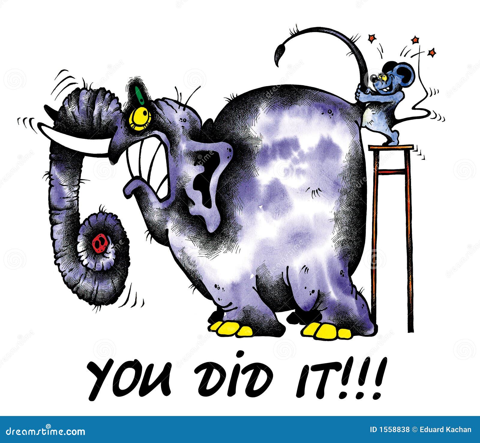 Mouse and elephant stock illustration. Illustration of mice - 1558838