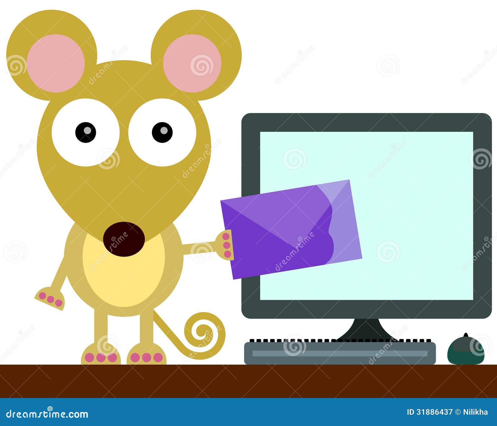 Mouse email stock illustration. Illustration of mouse - 31886437