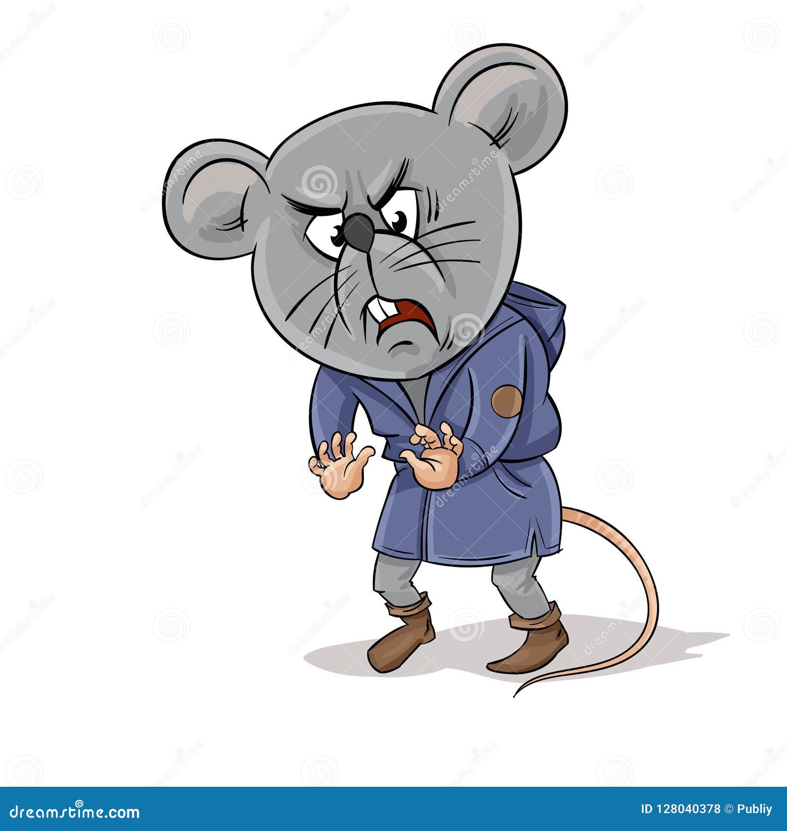Mouse with the Emotion of Disgust Stock Vector - Illustration of ugly ...