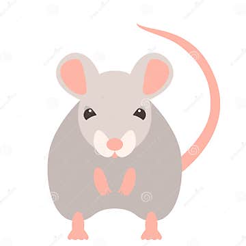 Mouse Face Head Vector Illustration Flat Style Front Stock Vector ...