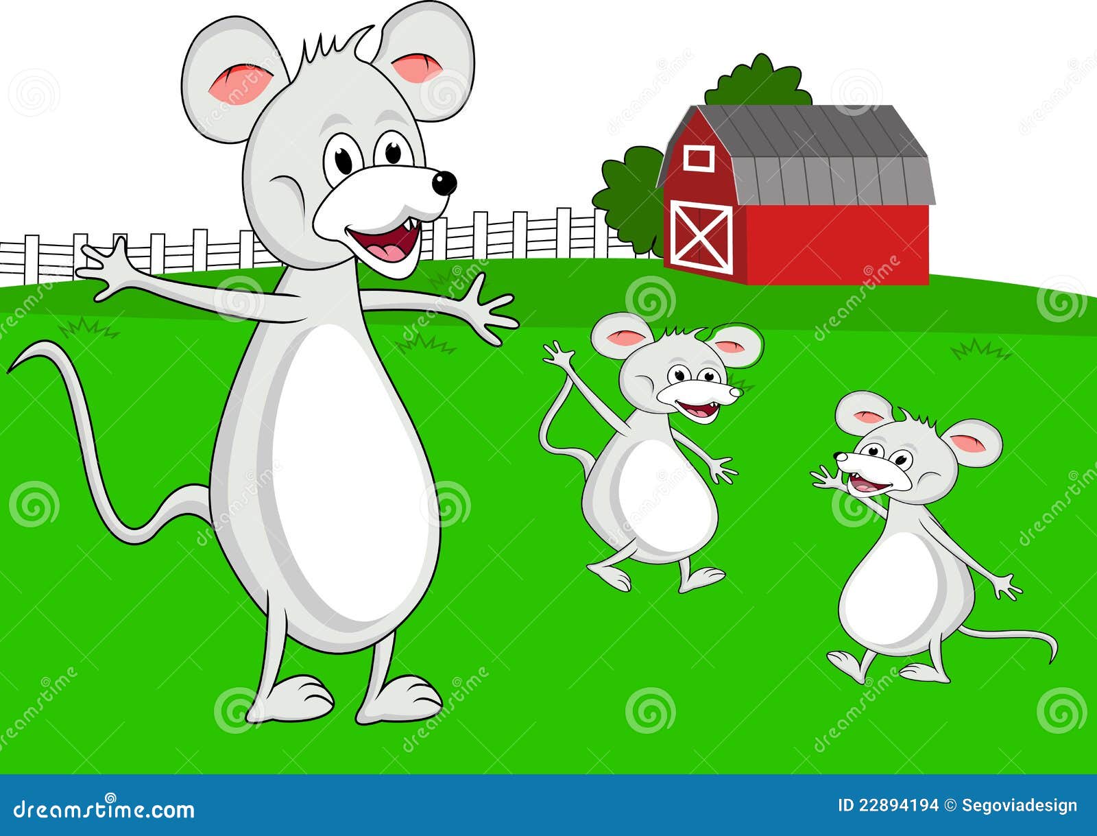 Mouse Family Cartoon Vector Illustration | CartoonDealer.com #22894194