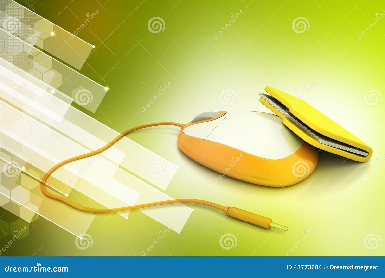 Mouse with file folder stock illustration. Illustration of environment ...