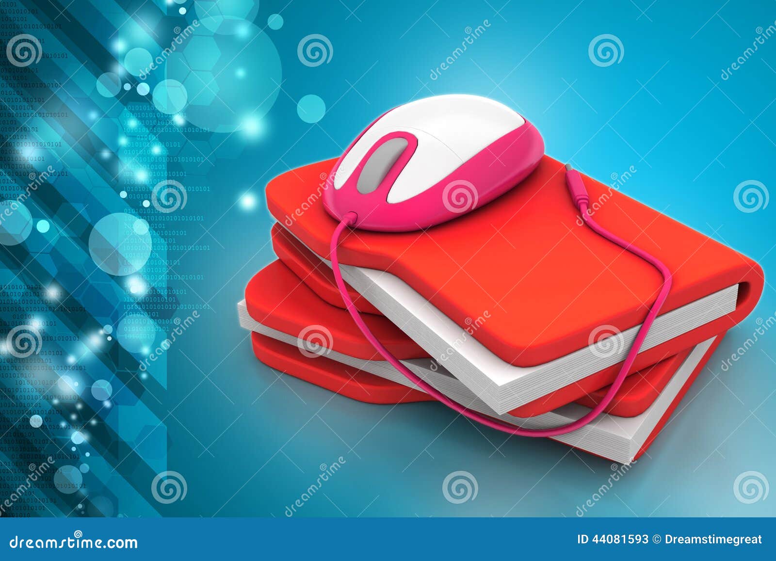 Mouse with file folder stock illustration. Illustration of design ...