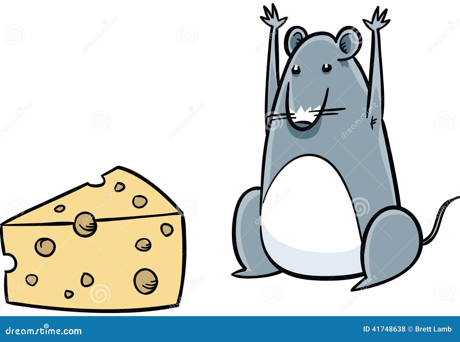 Mouse Finds Cheese stock illustration. Illustration of swiss - 41748638