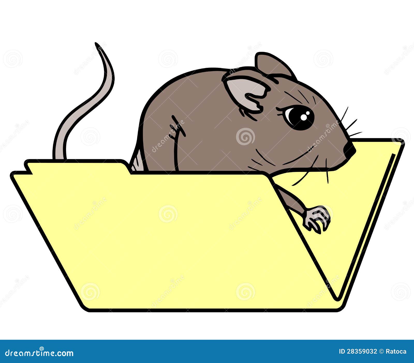 Mouse folder stock vector. Illustration of open, program - 28359032