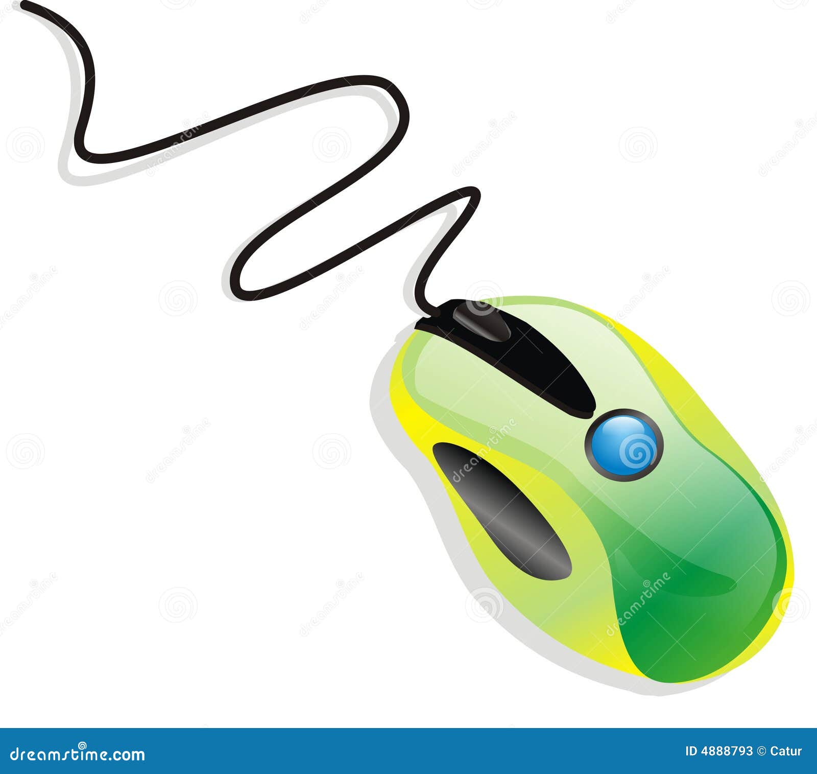 Mouse fresh green stock vector. Illustration of hardware - 4888793