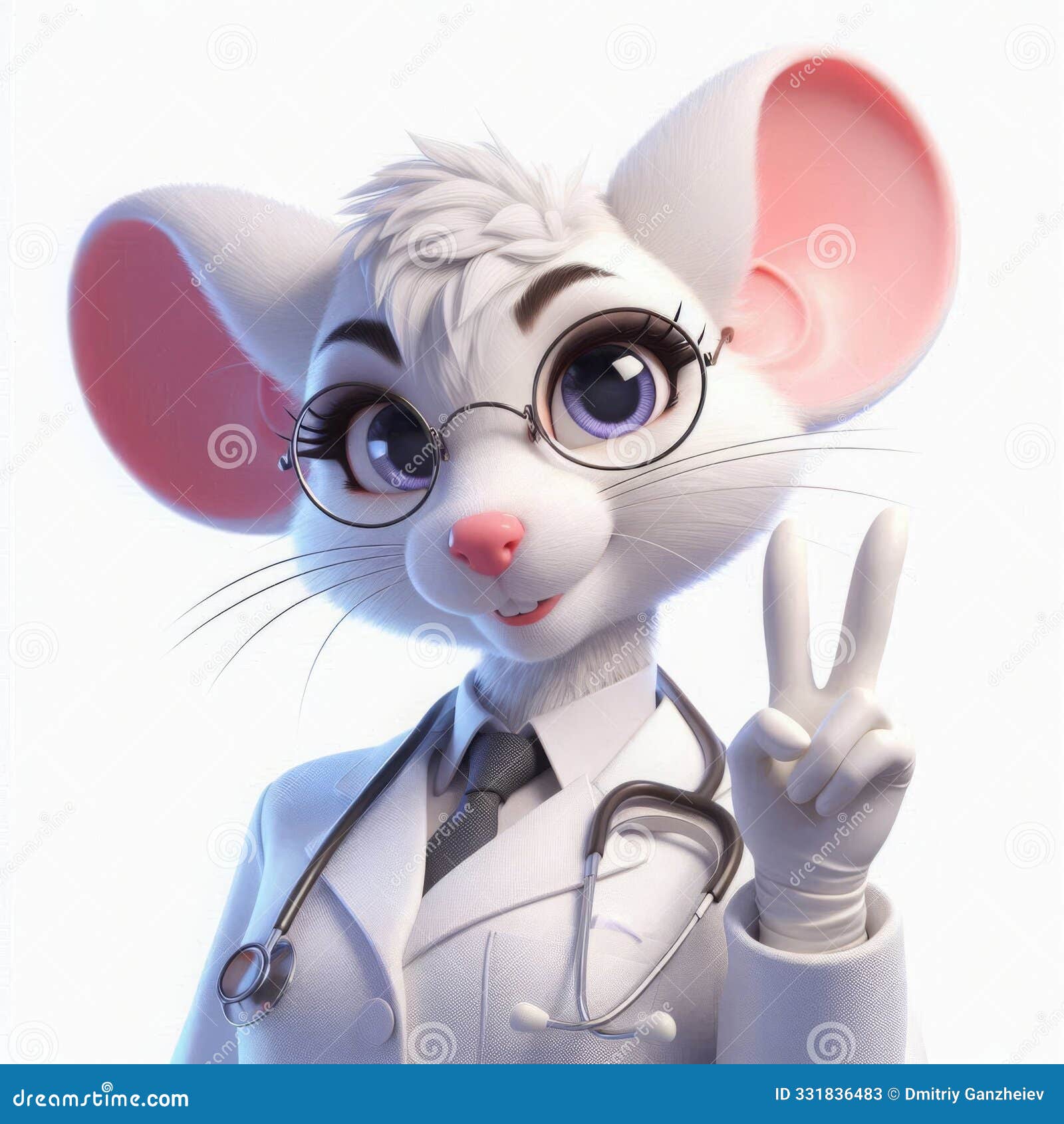 Mouse Fursona in Lab Environment Stock Illustration - Illustration of ...