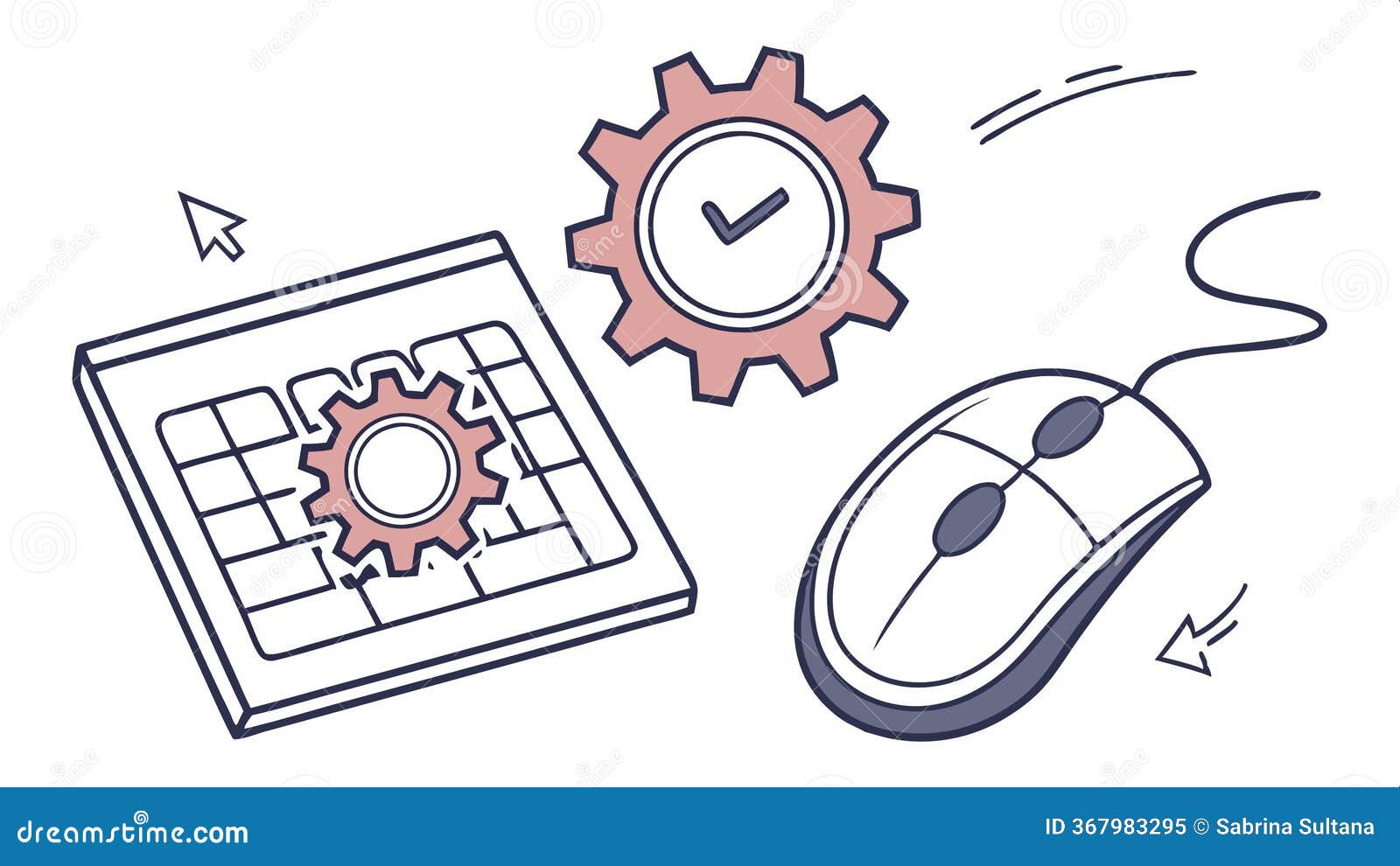 Computer Settings Icon. Gear Vector Simple Minimal 96x96 Pictogram ...
