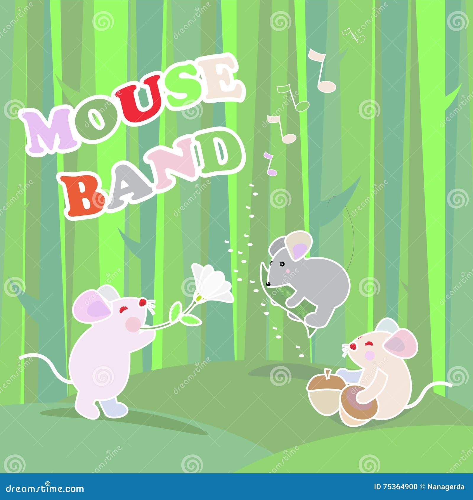 Mouse stock illustration. Illustration of mice, jazz - 75364900