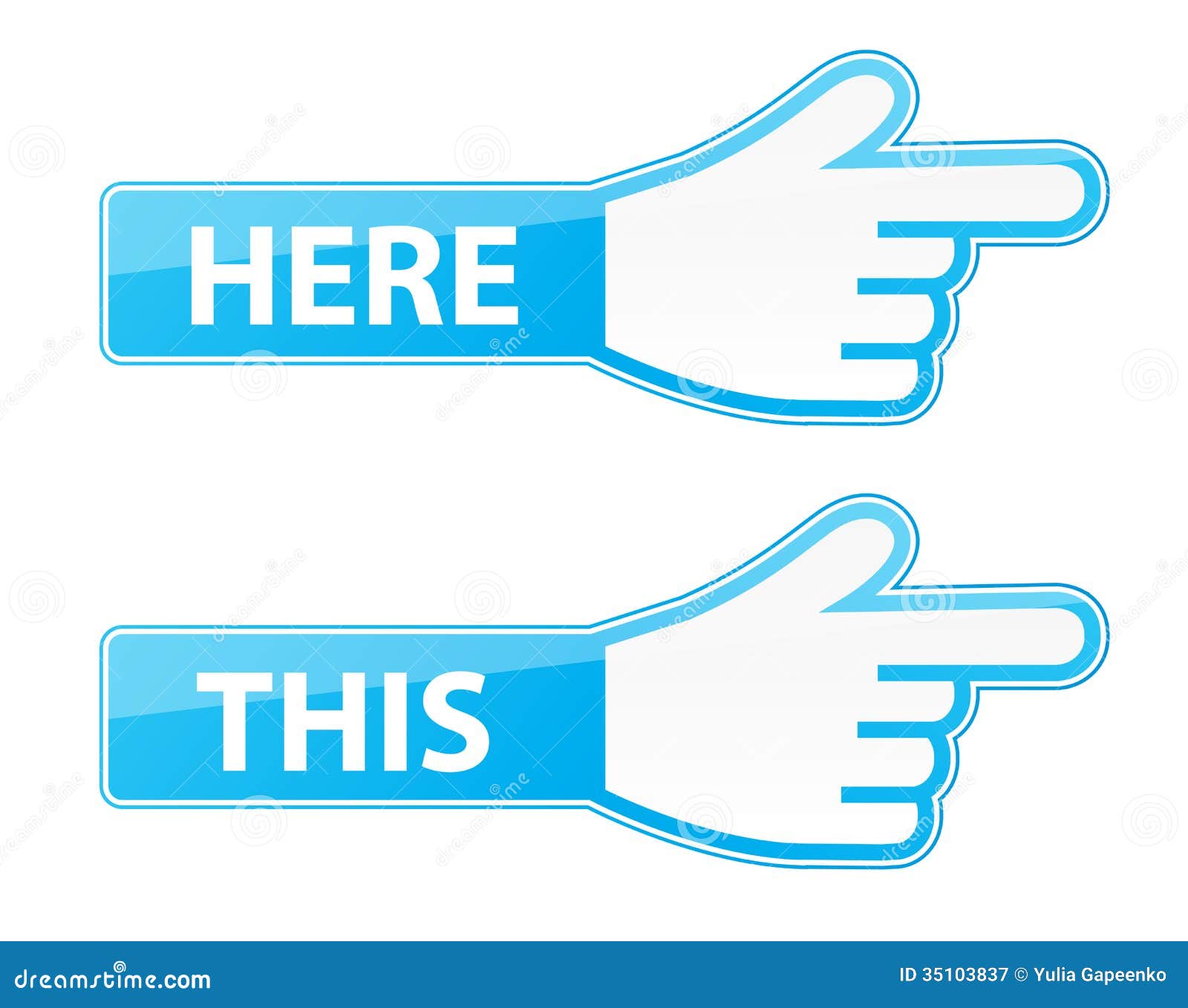 Mouse Hand Cursor Vector this Here Pointer Labels Stock Vector ...