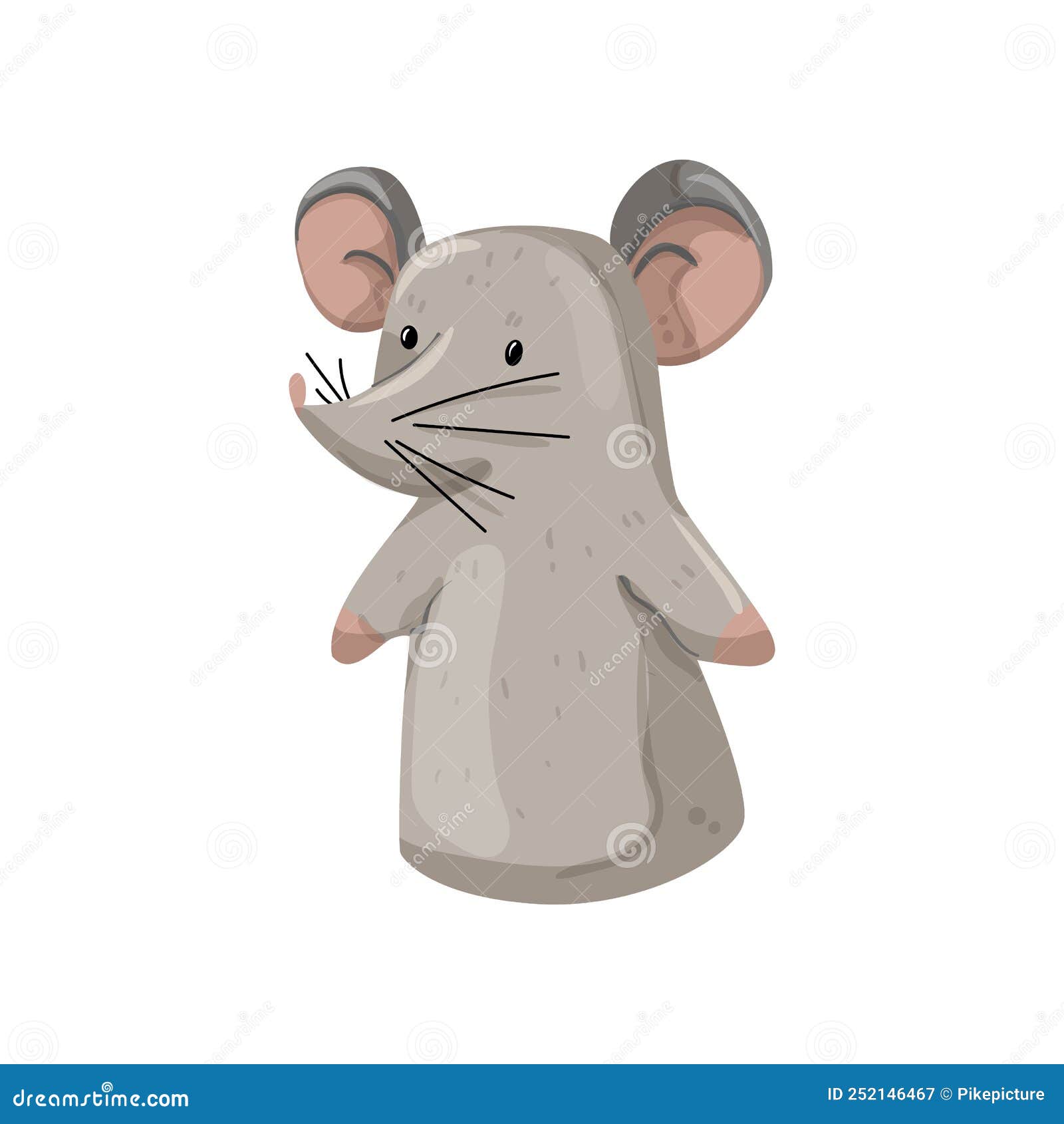 Mouse Hand Puppet Cartoon Vector Illustration Stock Illustration ...