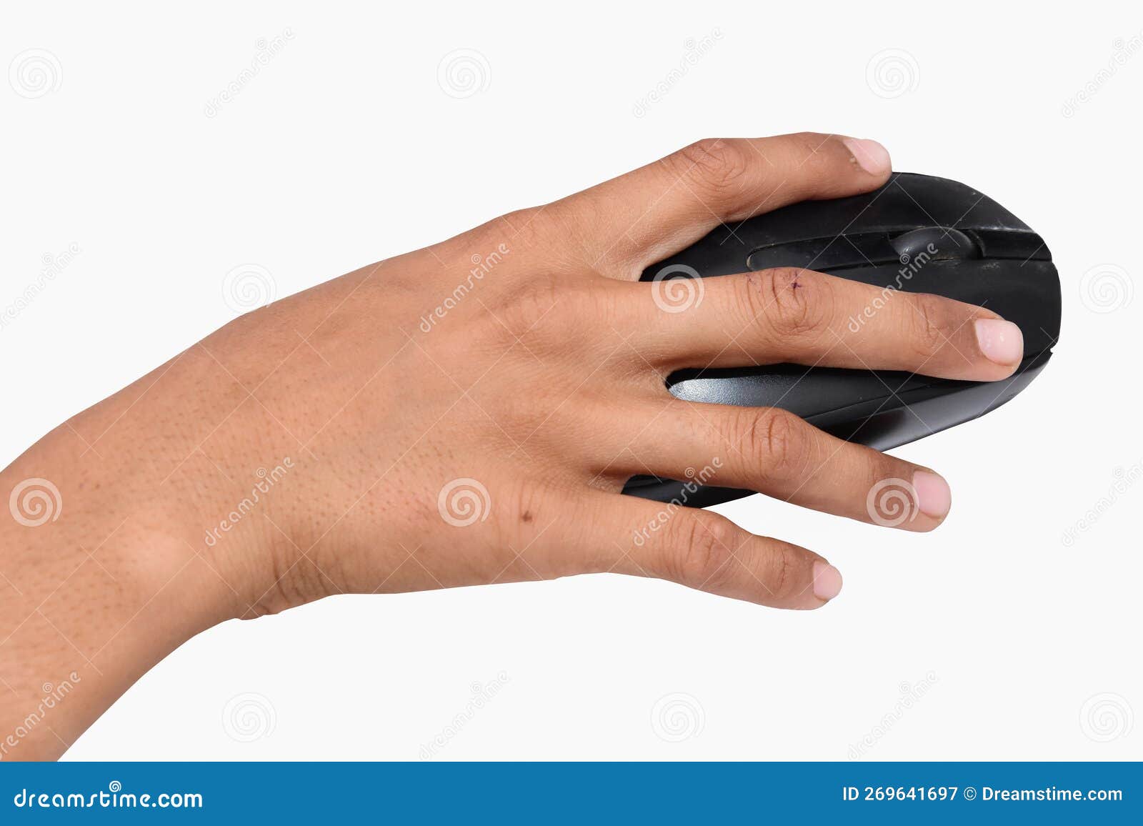 Leptop Mouse with Hand White Background Stock Image - Image of hand ...