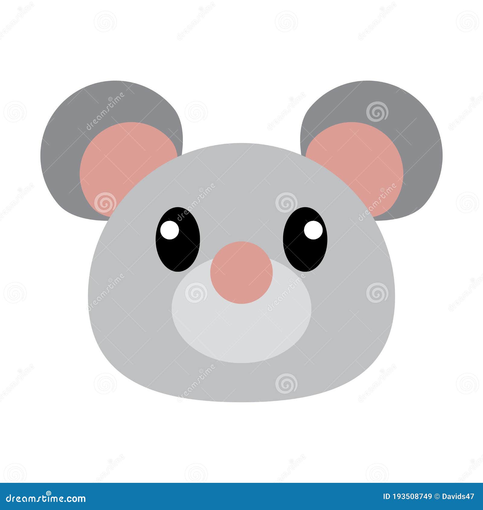 Mouse head cartoon stock vector. Illustration of character - 193508749