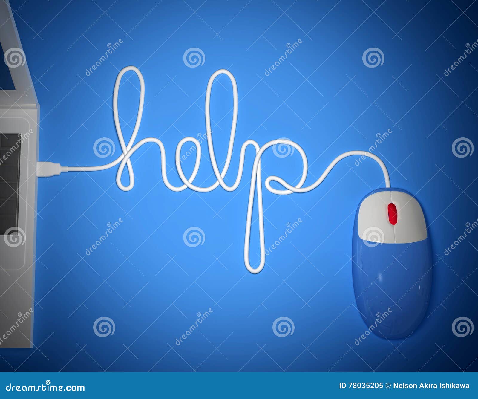 Mouse Help 3D stock illustration. Illustration of electronic - 78035205