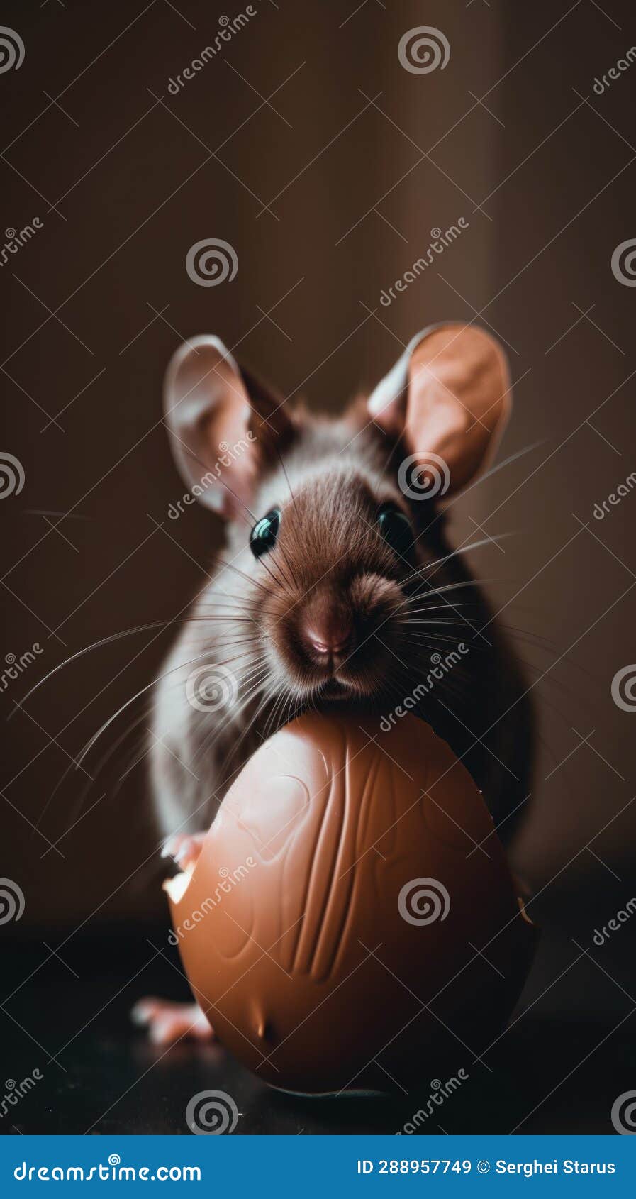 Mouse With Chocolate Cake Donut Vector Illustration | CartoonDealer.com ...