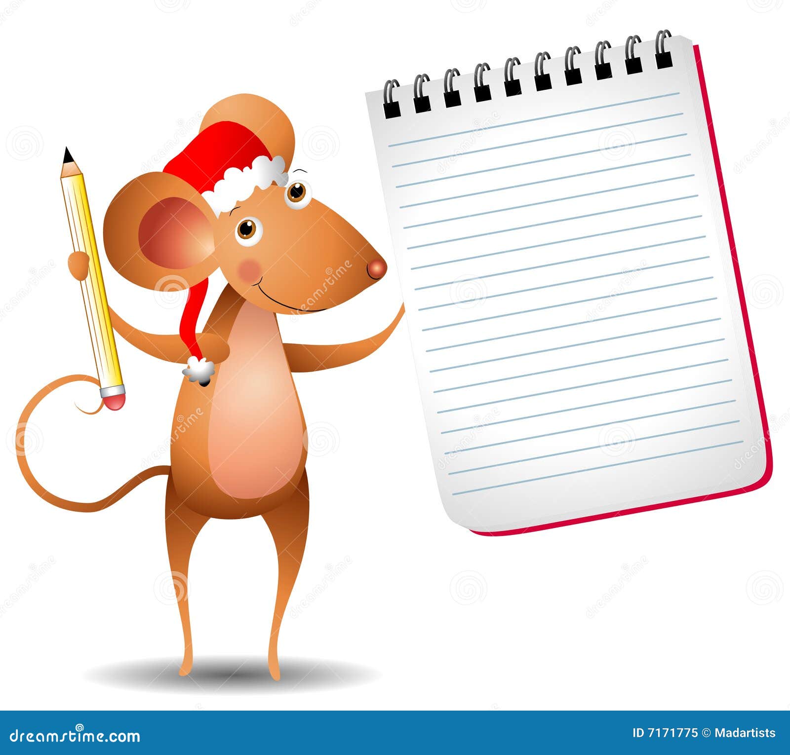 Cat Mouse Memo Pad Vector Illustration | CartoonDealer.com #40317396
