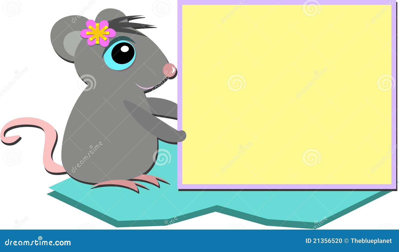 Mouse Holding a Sign stock vector. Illustration of cartoon - 21356520