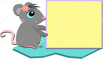Mouse Holding a Sign stock vector. Illustration of cartoon - 21356520