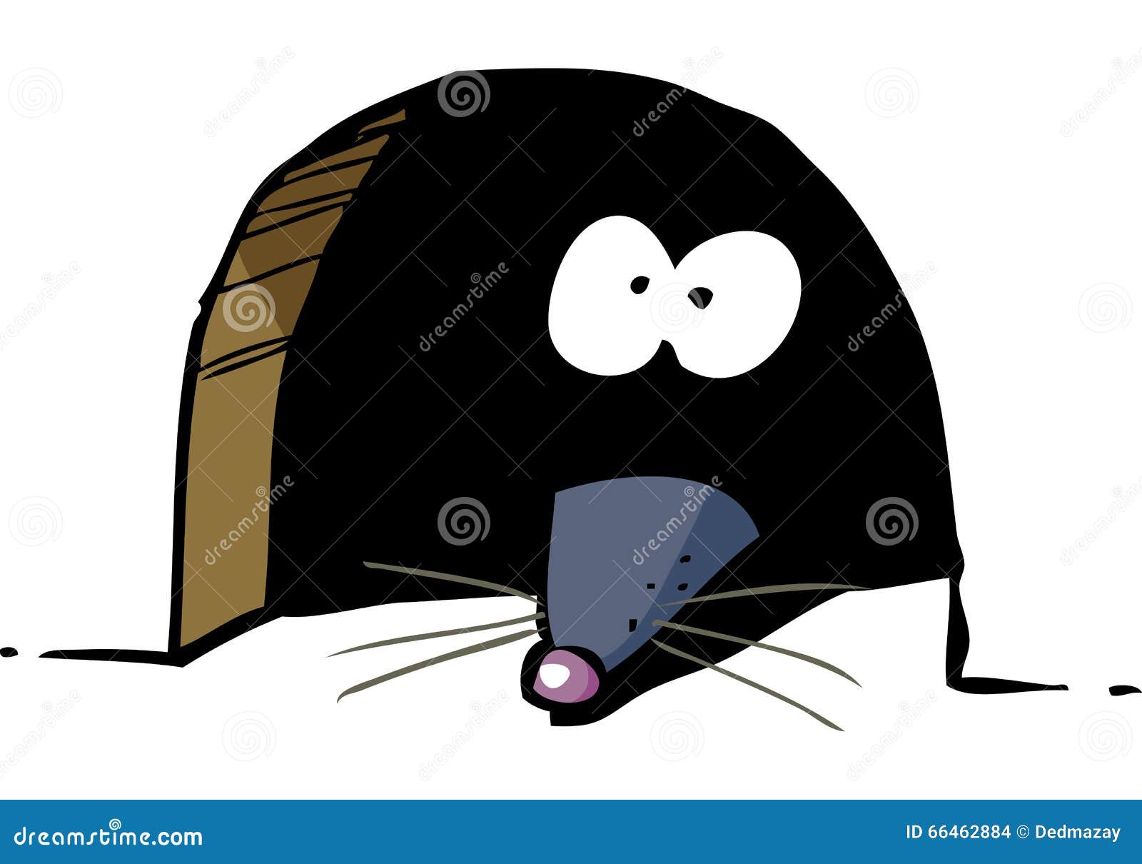 Mouse in hole stock vector. Illustration of rodent, house - 66462884