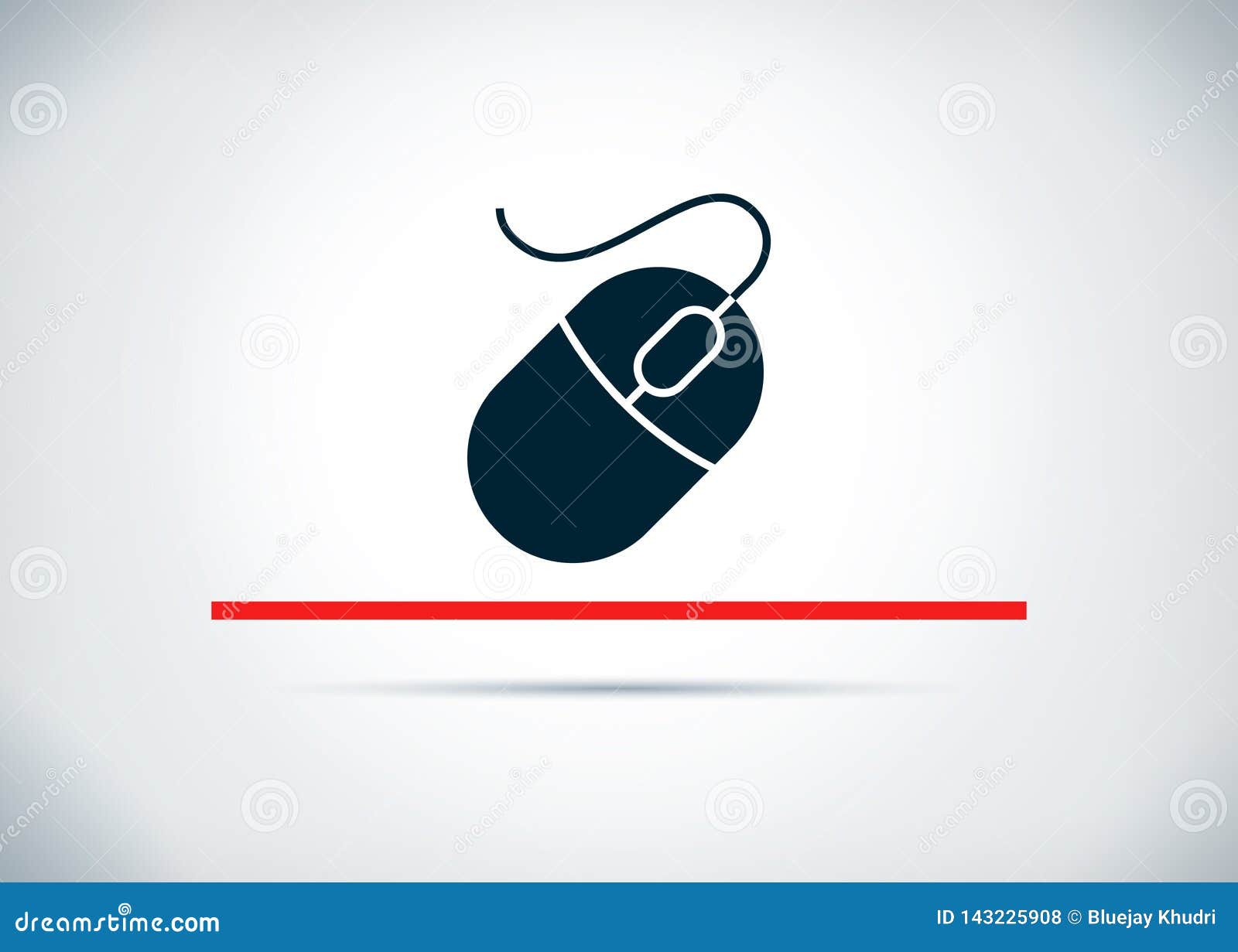 Mouse Icon Abstract Flat Background Design Illustration Stock ...