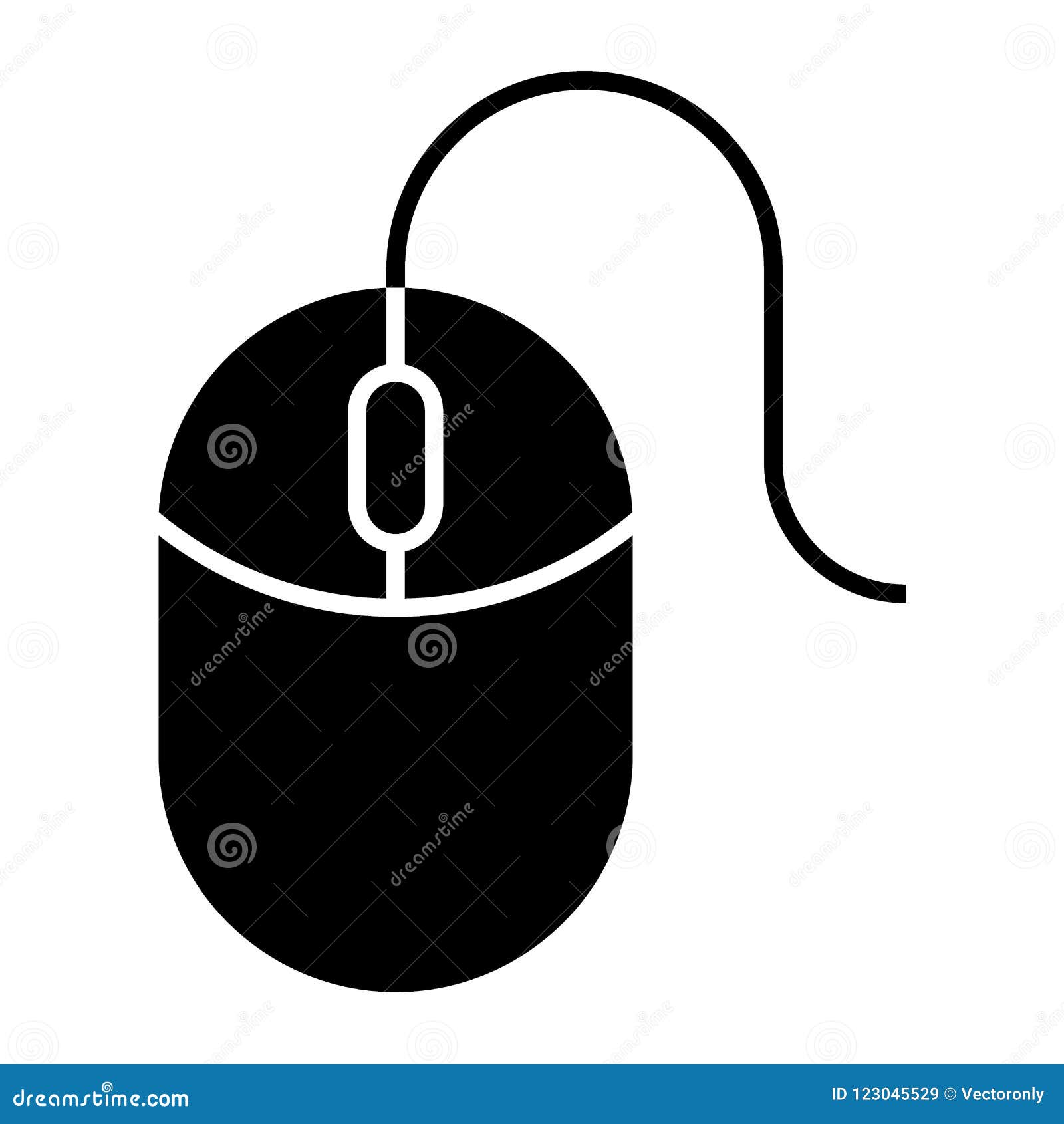 Black Computer Mouse Vector