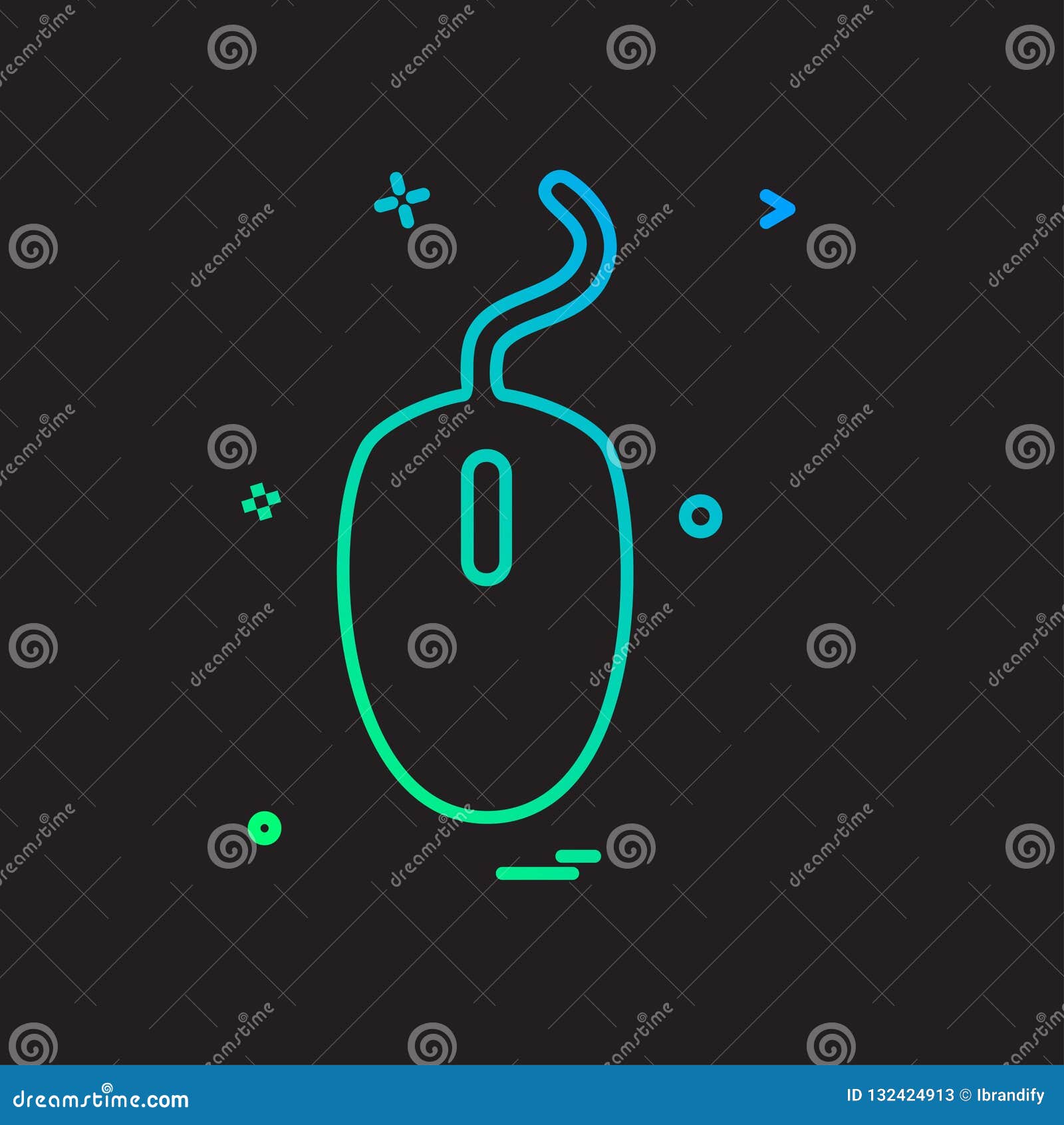 Mouse icon design vector stock vector. Illustration of icon - 132424913