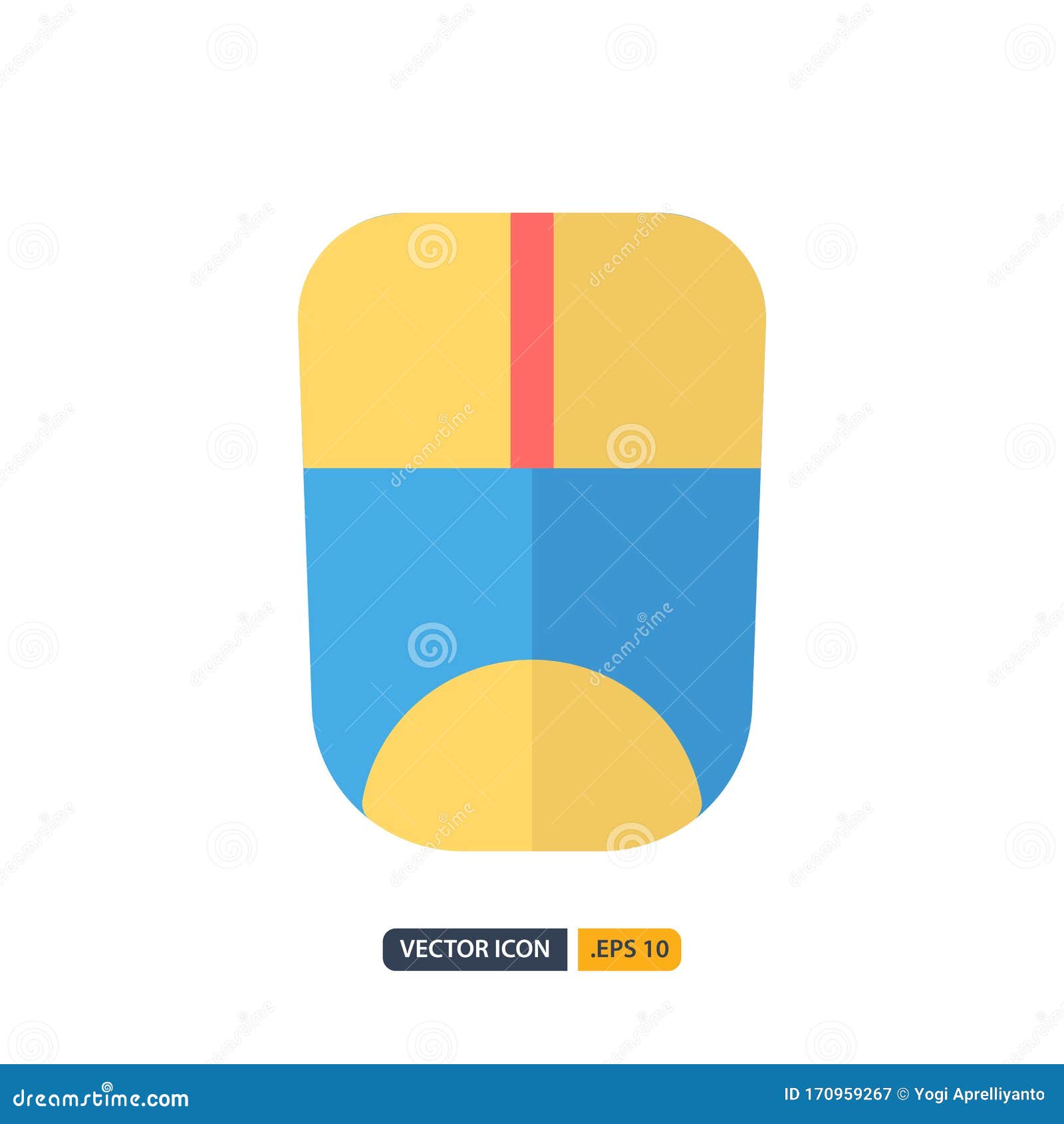 Mouse Icon in Flat Style Isolated on White Background. for Your Web ...