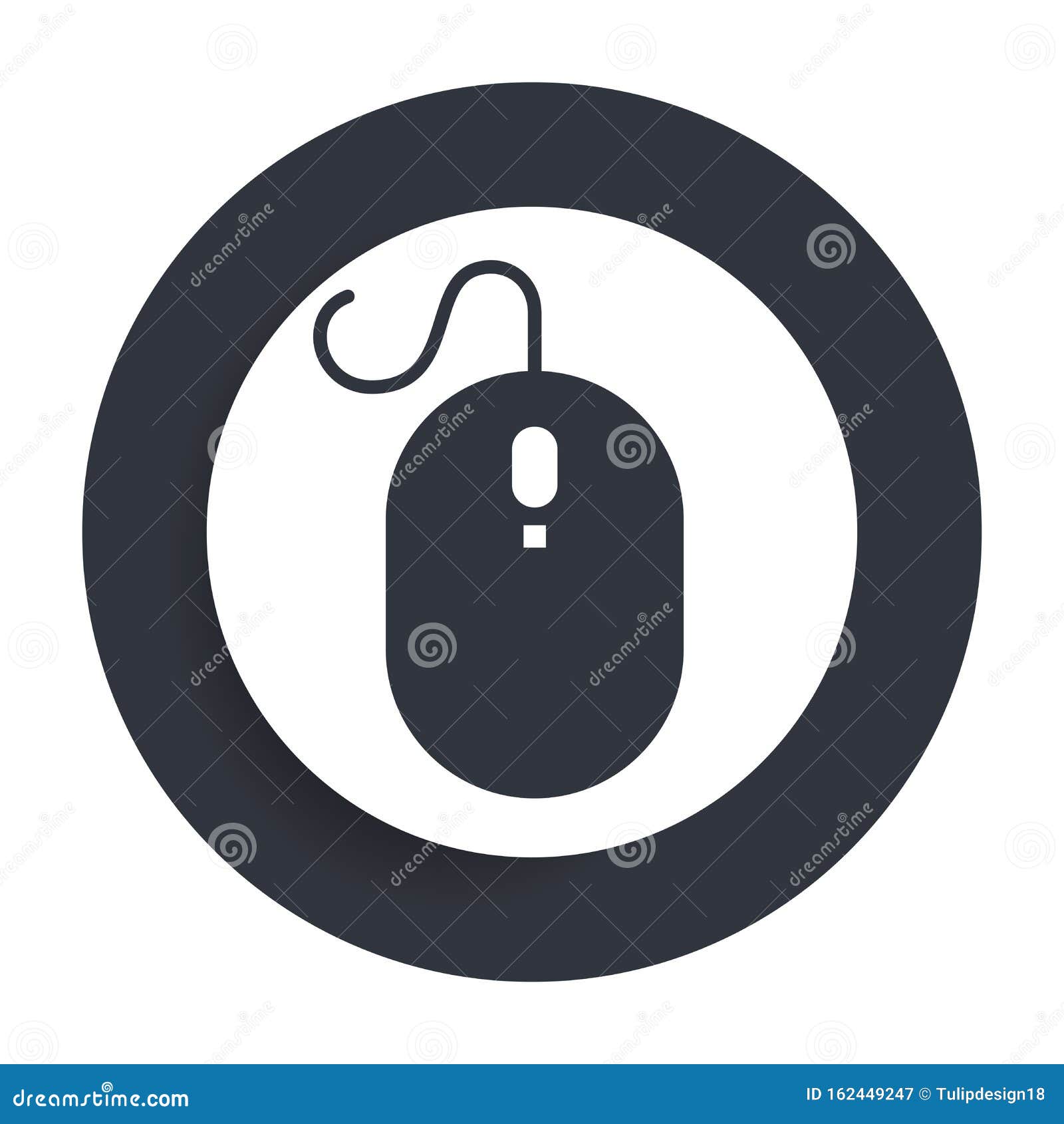 Mouse Icon Circle Vector