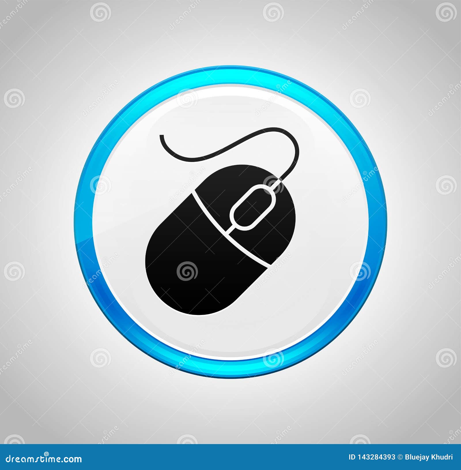 Mouse Icon Round Blue Push Button Stock Illustration - Illustration of ...