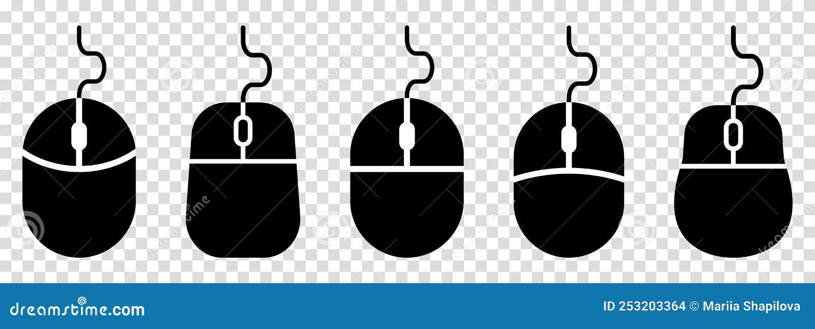 Mouse icon set stock vector. Illustration of vector - 253203364
