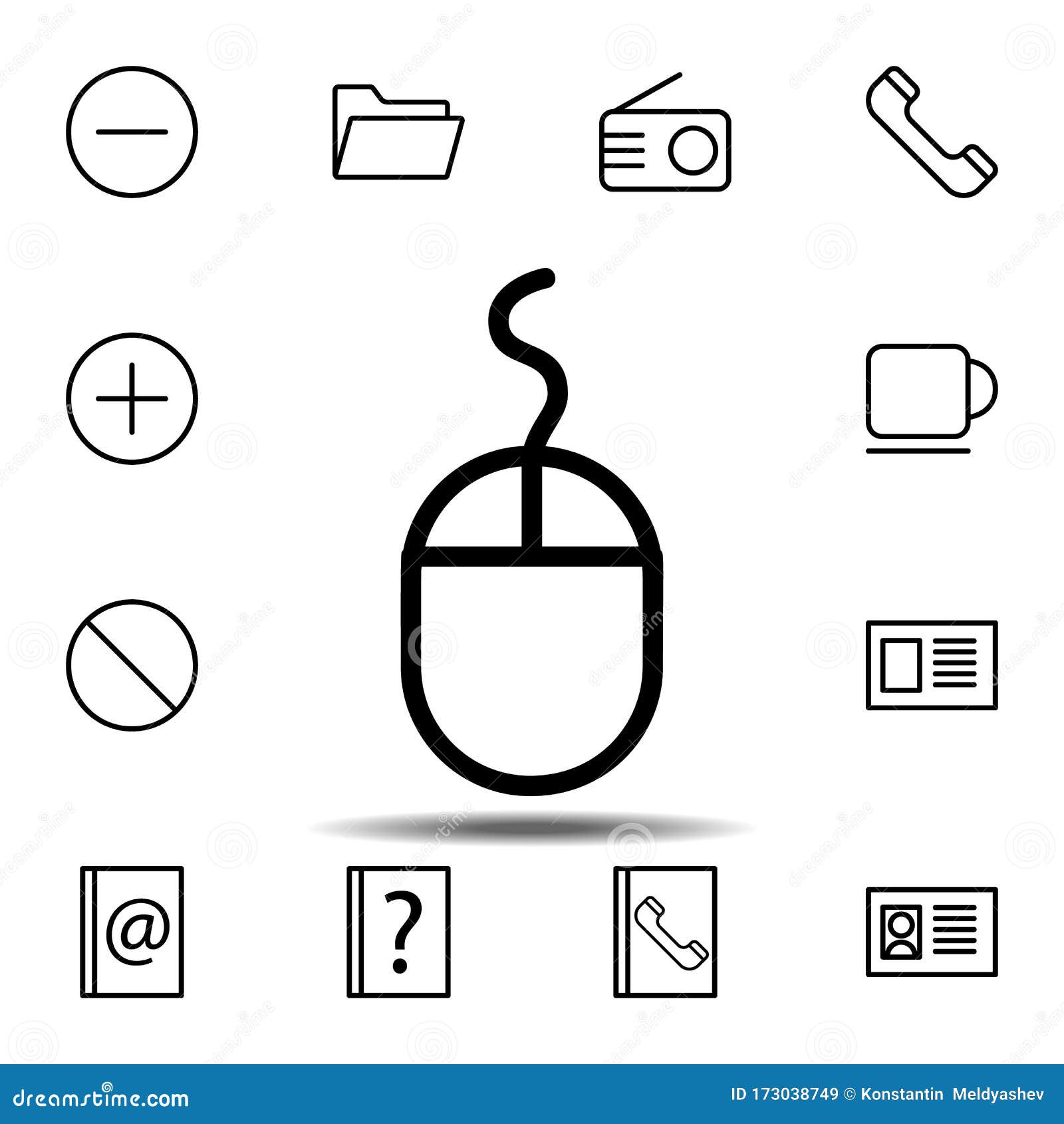 Mouse Icon Simple Thin Line Outline Vector Element Of Minimalistic Web Icons Set For Ui And