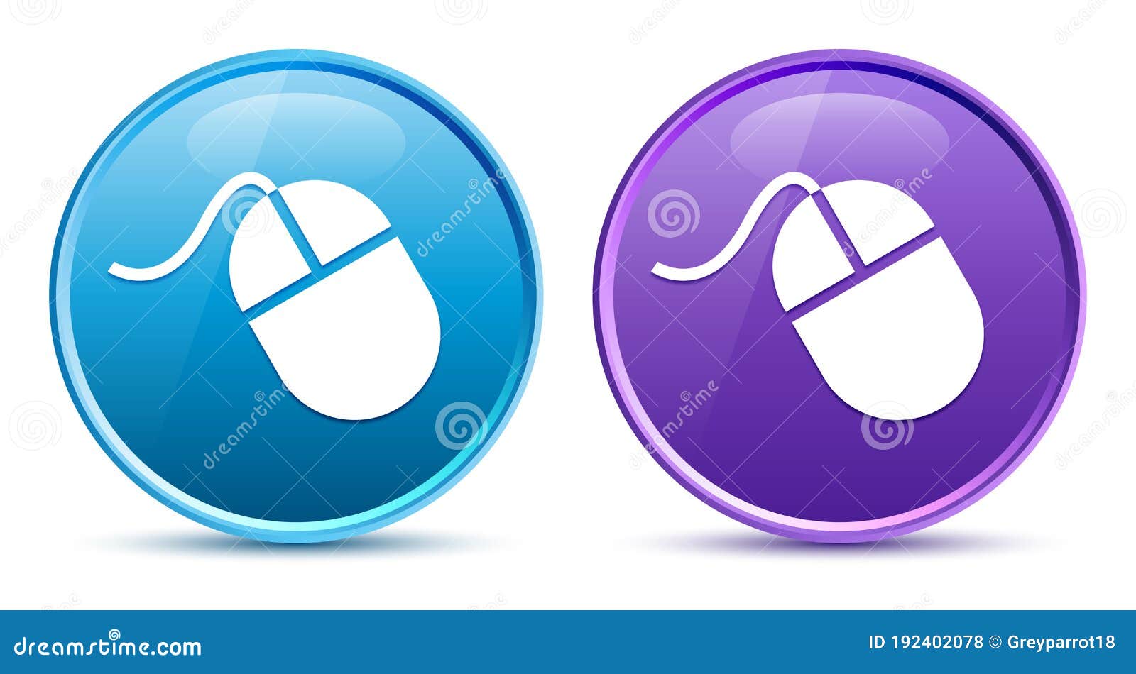 Mouse Icon Sleek Soft Round Button Set Illustration Stock Vector ...